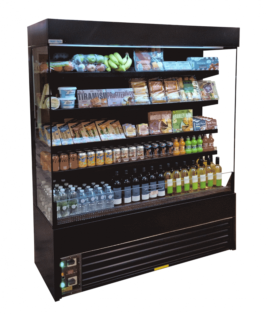 Multideck Fridge - Black Slimline (1500MM) - ECO-Fridge Ltd UK