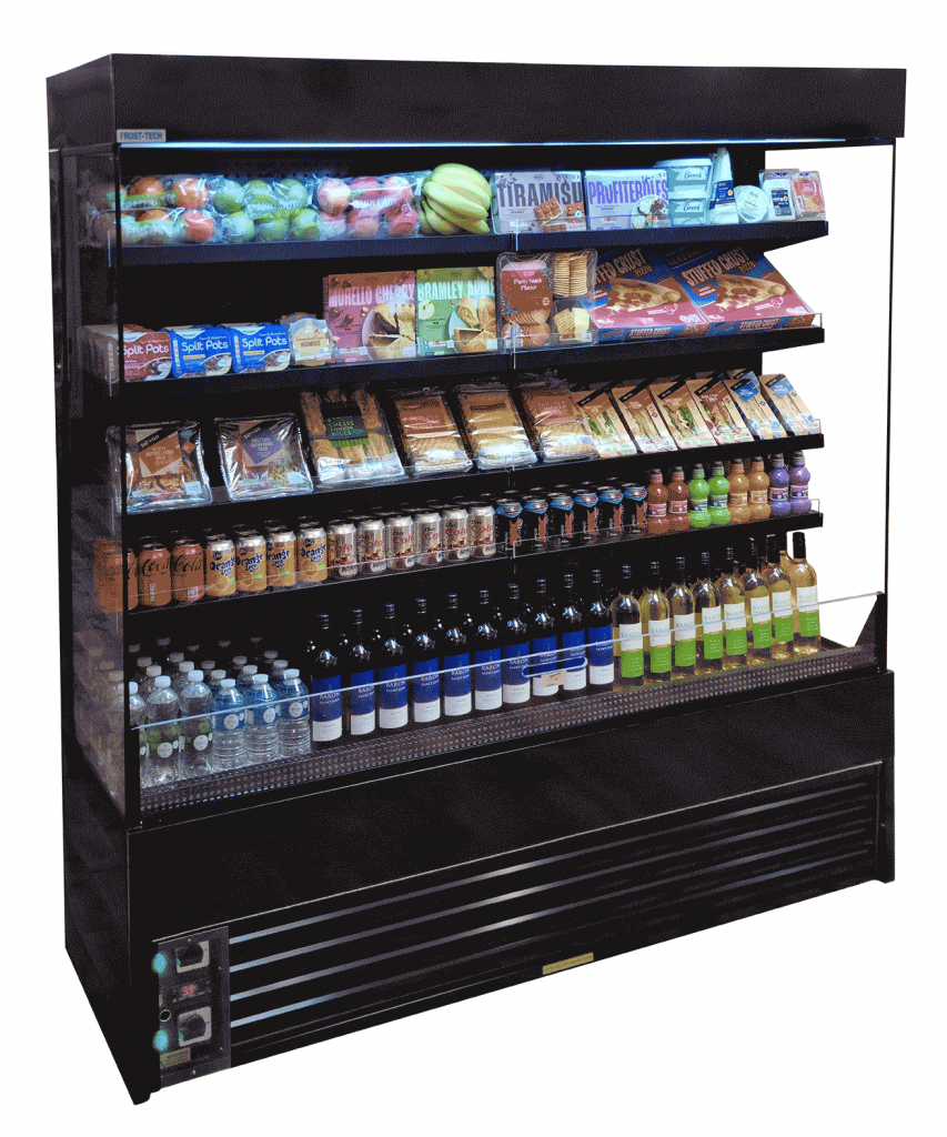 Multideck Fridge - Black Slimline (1800MM) - ECO-Fridge Ltd UK