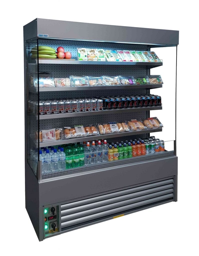Multideck Display Fridge Silver Steel Slimline (1500mm) - ECO-Fridge Ltd