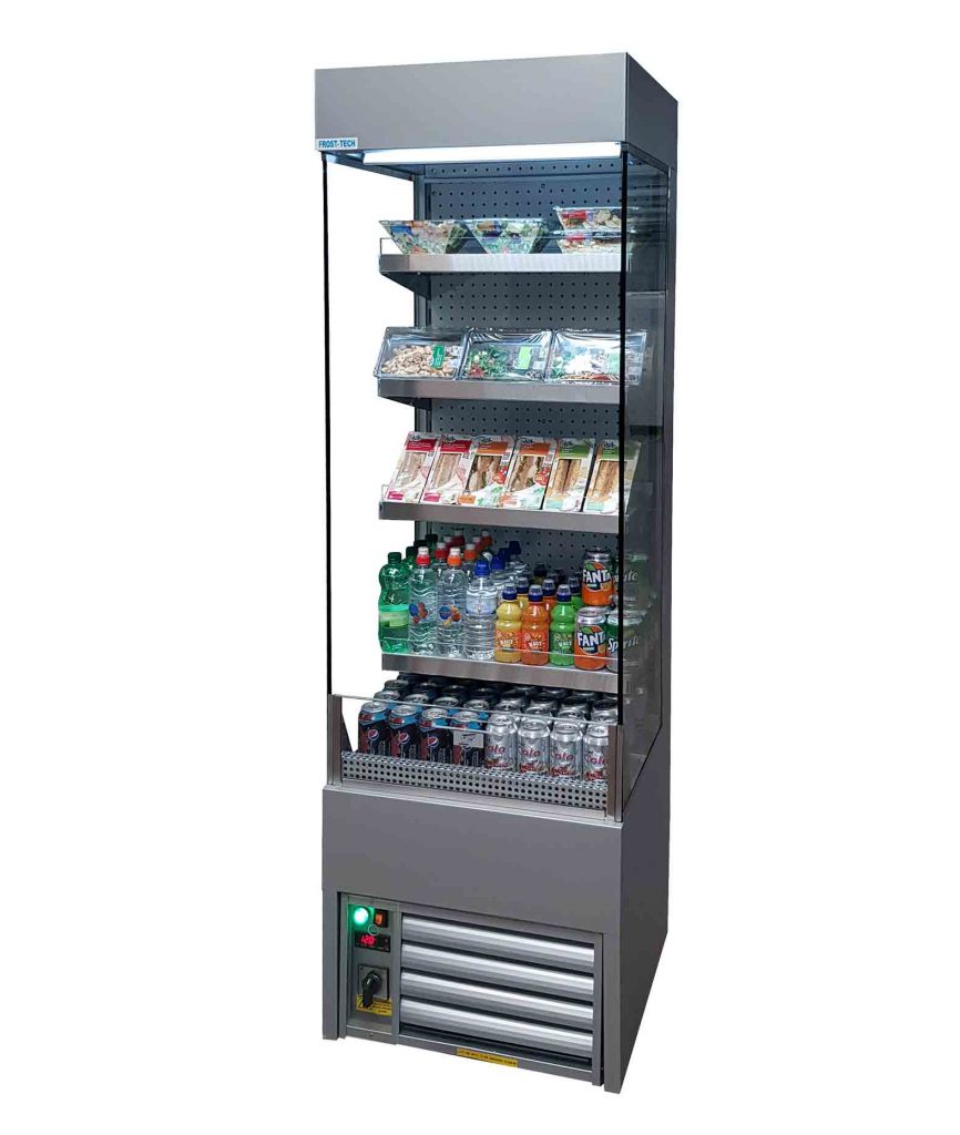 Multideck Display Fridge ECO-MD60/60 Silver Steel Slimline (600mm)