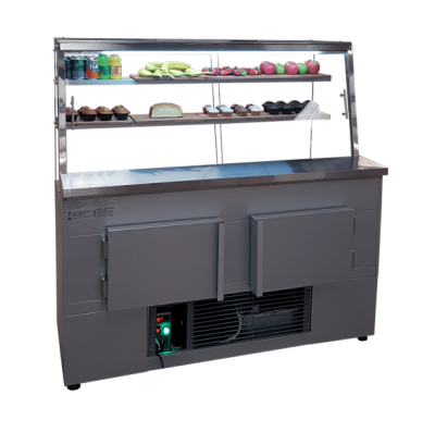 Slim Serve Over 1500mm - Standard Silver Steel - ECO-Fridge Ltd