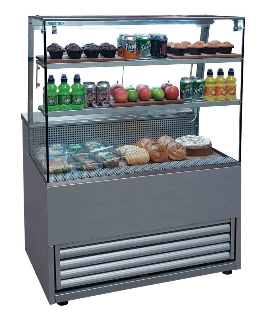 Slim Serve Over - Standard Silver Steel 1000mm - ECO-Fridge Ltd