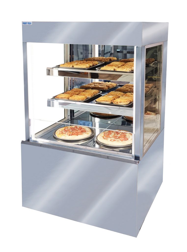 Stainless Steel Heated Grab & Go Open Pastry Display - ECO-Fridge Ltd