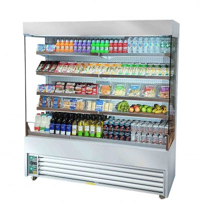 Premium Mirrored Stainless Steel Slimline Multideck Display Fridge SD60 ...