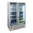 White Double Glass Door Upright Display Chiller - ECO-Fridge Ltd