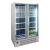 White Double Glass Door Upright Display Chiller - ECO-Fridge Ltd